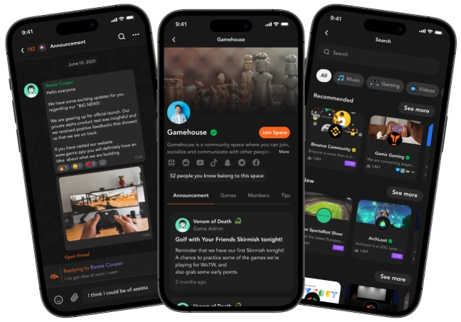Gamic - Decentralised Community. Chat, Airdrop & Wallet.
